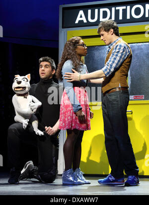 Simon Lipkin, Cynthia Erivo and Alan Morrissey performing during a ...
