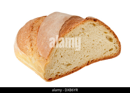 half loaf isolated on white Stock Photo - Alamy