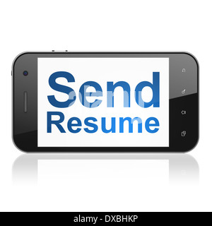 Business concept: Send Resume on wall background Stock Photo - Alamy
