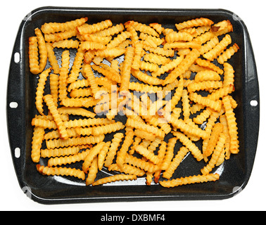 Homemade Crinkle Cut French Fries with Ketchup Stock Photo - Alamy