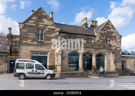 Train arriving at Durham city rail station North east England UK March ...
