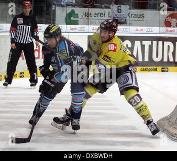 Ingolstadt, Germany. 23rd Mar, 2014. from left Tomas DUBA /Krefeld ...
