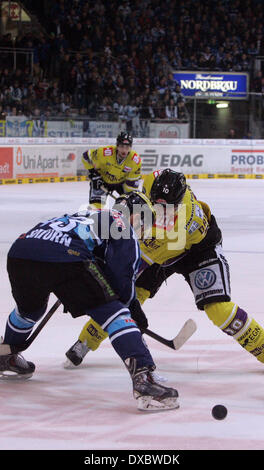 Ingolstadt, Germany. 23rd Mar, 2014. from left Tomas DUBA /Krefeld ...