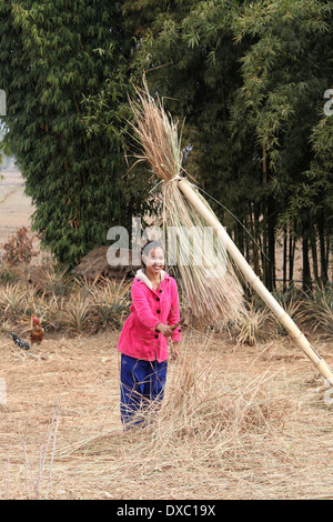 Young Village Girl, Rural Laos Stock Photo - Alamy