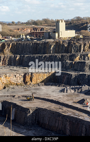Lafarge Tarmac quarry, Halecombe, Somerset, England, UK Stock Photo - Alamy