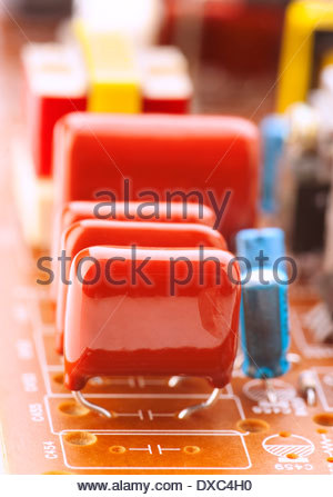 Resistors, capacitors and other electronic components plated on a ...