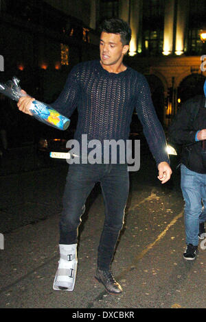 Leandro Penna, leaving the 'Mahiki Coconut Christmas party' at Mahiki ...