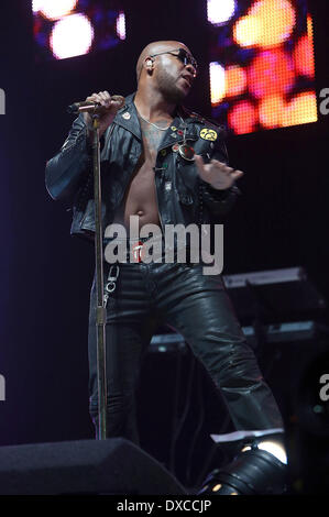 Flo Rida, performing at the Key 103 Jingle Ball at Manchester Arena ...