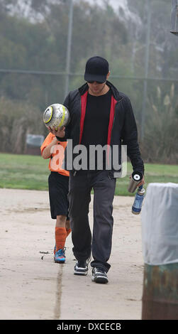 Ryan Phillippe watches her son Deacon's soccer game at a park in ...