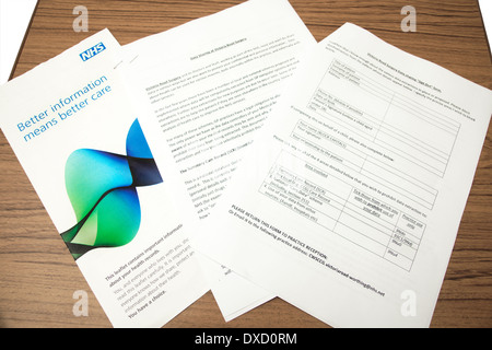 NHS Leaflet ‘Better Information Means Better Care’ regarding patient ...