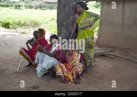 Group of tribal women enjoying leisure time. Soren, Santhal, Karmali ...