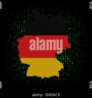 German map flag on hex code illustration Stock Photo - Alamy