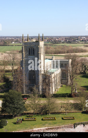 Tattershall Castle in Lincolnshire features the Holy Trinity Church and ...