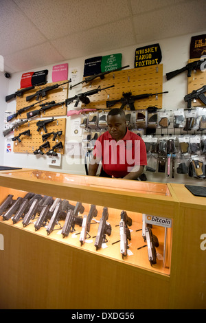 gun store in Austin, Texas includes small handguns and rifles Stock ...