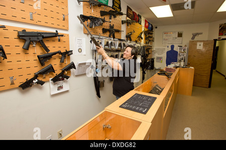 gun store in Austin, Texas includes small handguns and rifles Stock ...