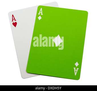 Two of Diamonds playing card, isolated on white background Stock Photo ...