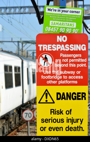 Samaritans help sign on the platform of St.Albans city station ...