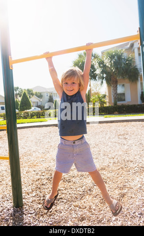 Boy (4-5) playing on playground, Jupiter, Florida, USA Stock Photo - Alamy