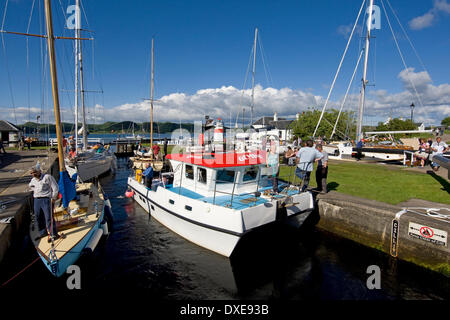 Crinan Harbour during the Crinan Classics, Argyll Stock Photo - Alamy
