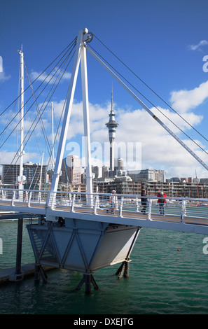 Wynyard Crossing Bridge, Viaduct Harbour, Auckland waterfront, Auckland ...