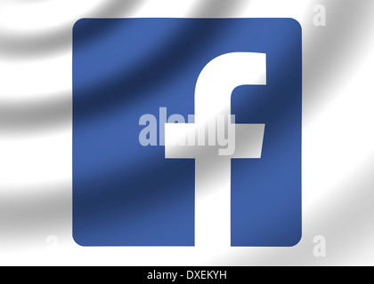 Facebook logo icon flag symbol Stock Photo - Alamy