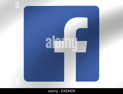 Facebook logo icon flag symbol Stock Photo - Alamy