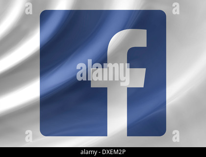 Facebook logo icon flag symbol Stock Photo - Alamy