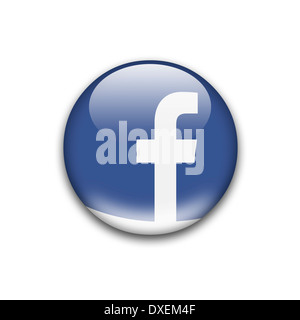 Facebook logo icon flag symbol Stock Photo - Alamy