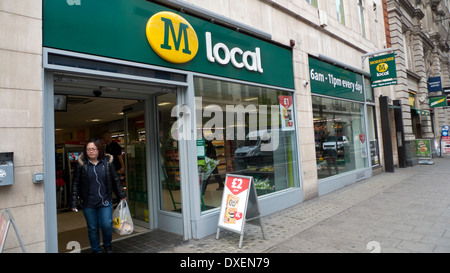Morrisons supermarket. Exterior of small Morrisons store in Manchester ...