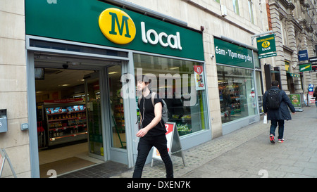 Morrisons supermarket. Exterior of small Morrisons store in Manchester ...