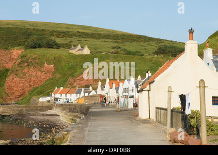 The village of Pennan in evening light, Aberdeenshire, Scotland Stock ...