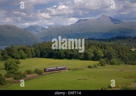 First Scotrail 156 Sprinter with Ben Cruachan in view, Oban - Glasgow ...