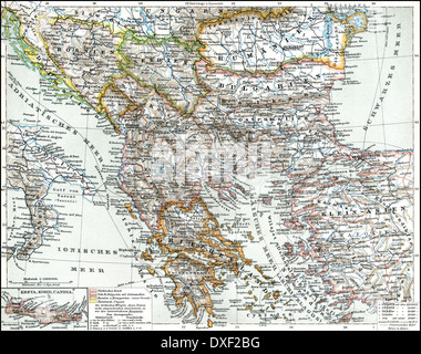 Balkans, shaded relief map Stock Photo - Alamy