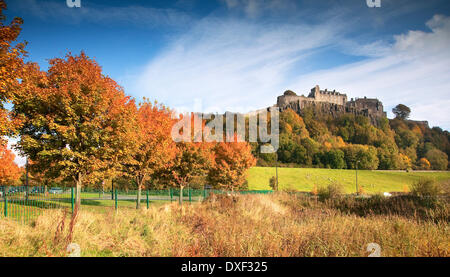 Autumn view towards Stirling castle from the west,city of Stirling ...