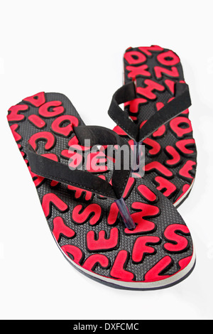 Slipper with Alphabet Design Stock Photo - Alamy