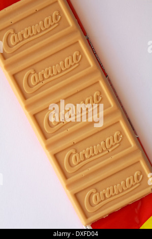 Nestle Caramac Chocolate Bar On Black Background Shot In Studio Stock ...