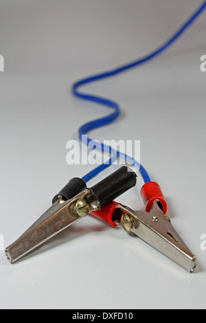 Jumper leads, Electric Clamps Stock Photo - Alamy