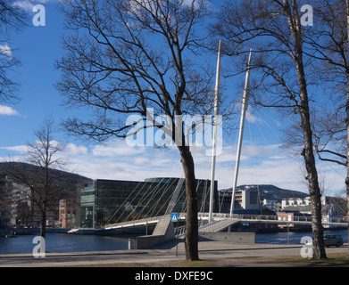Drammen Norway, the Ypsilon bridge popular for pedestrians and winner ...