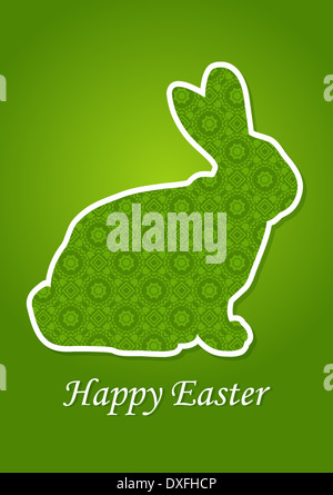 Greeting Card with Easter bunny Stock Photo - Alamy