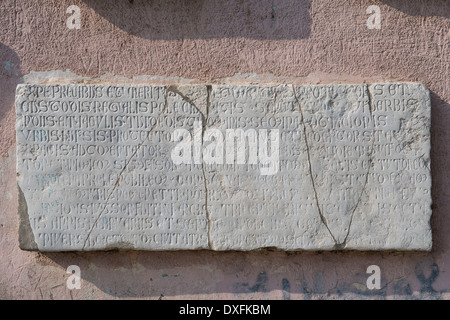 Stones tables with inscriptions of the Roman period Stock Photo - Alamy