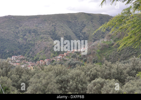 Sinopoli Inferiore seen from Strada Statale 112 Calabria Italy Stock ...