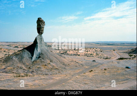 Mukurob, the Finger of God, photographed in 1975 before it collapsed on ...