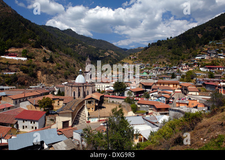 America, Mexico, Michoacán state, Angangueo village, Church San Simón ...