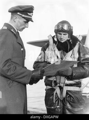 German Air Force Officer with Nazi Party Members Stock Photo - Alamy