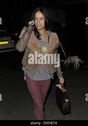 Michelle Rodriguez seen leaving the opening of a boutique shop launch ...