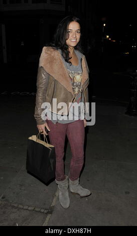 Michelle Rodriguez seen leaving the opening of a boutique shop launch ...