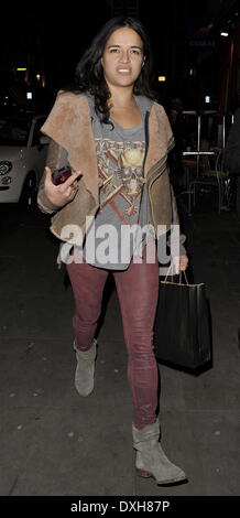 Michelle Rodriguez seen leaving the opening of a boutique shop launch ...