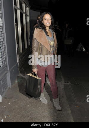Michelle Rodriguez seen leaving the opening of a boutique shop launch ...