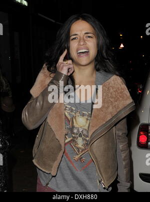 Michelle Rodriguez seen leaving the opening of a boutique shop launch ...
