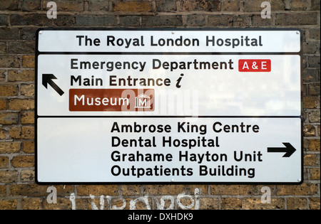 directions sign outside entrance to the NHS mid ulster hospital at ...